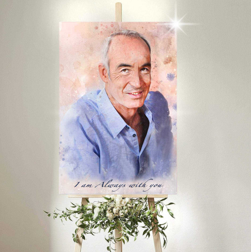 Custom Memorial Painting 🕊️ Custom Funeral Portrait Sympathy Gift🕯️