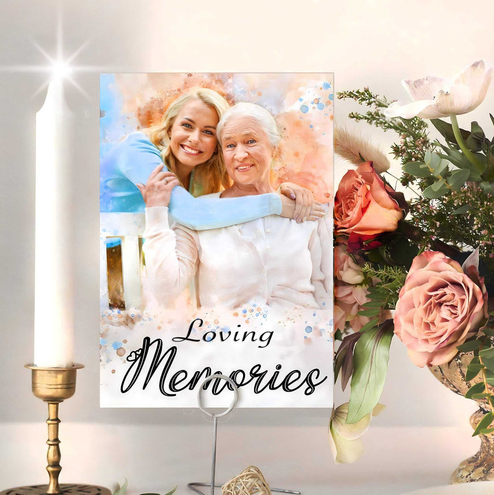 Custom Memorial Painting 🕊️ Custom Funeral Portrait Sympathy Gift🕯️ ...